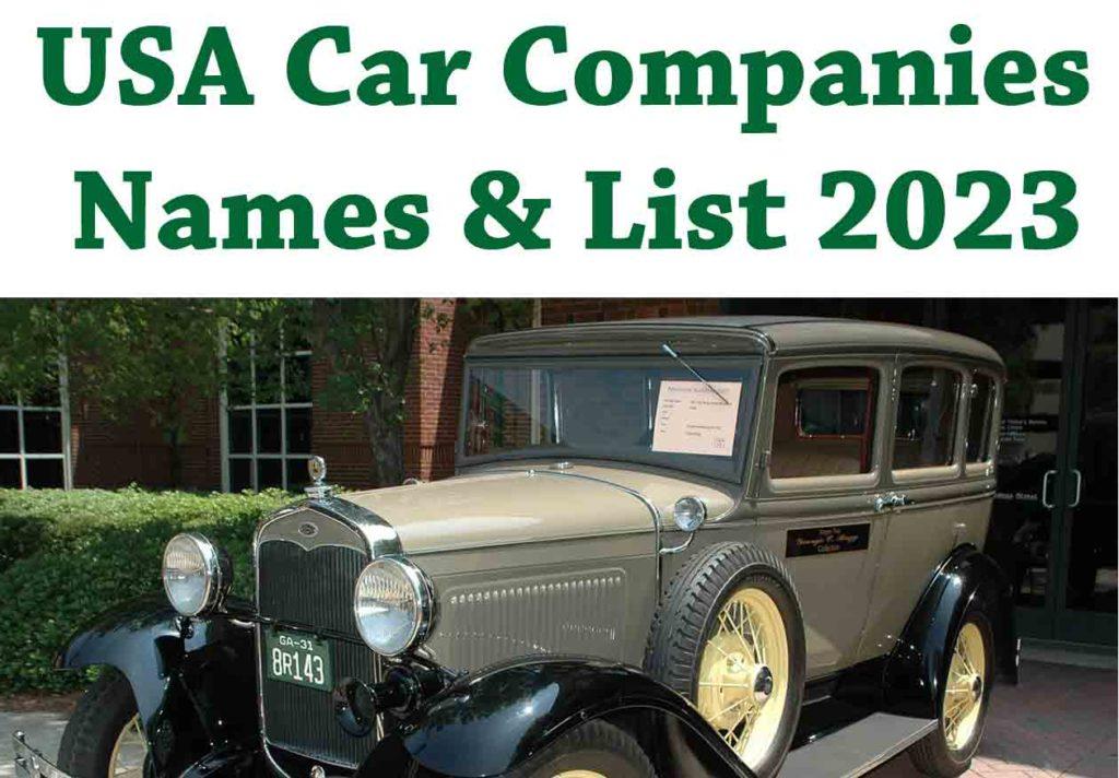 Us Car Manufacturers Names Address List Clipping Path Agent